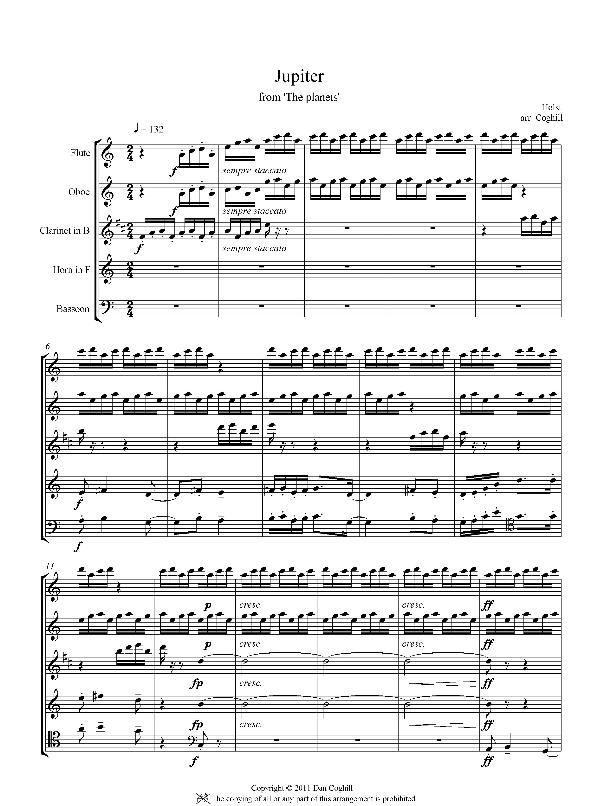 JUPITER (score & parts) Sheet Music | Holst, Gustav (1874-1934) at...